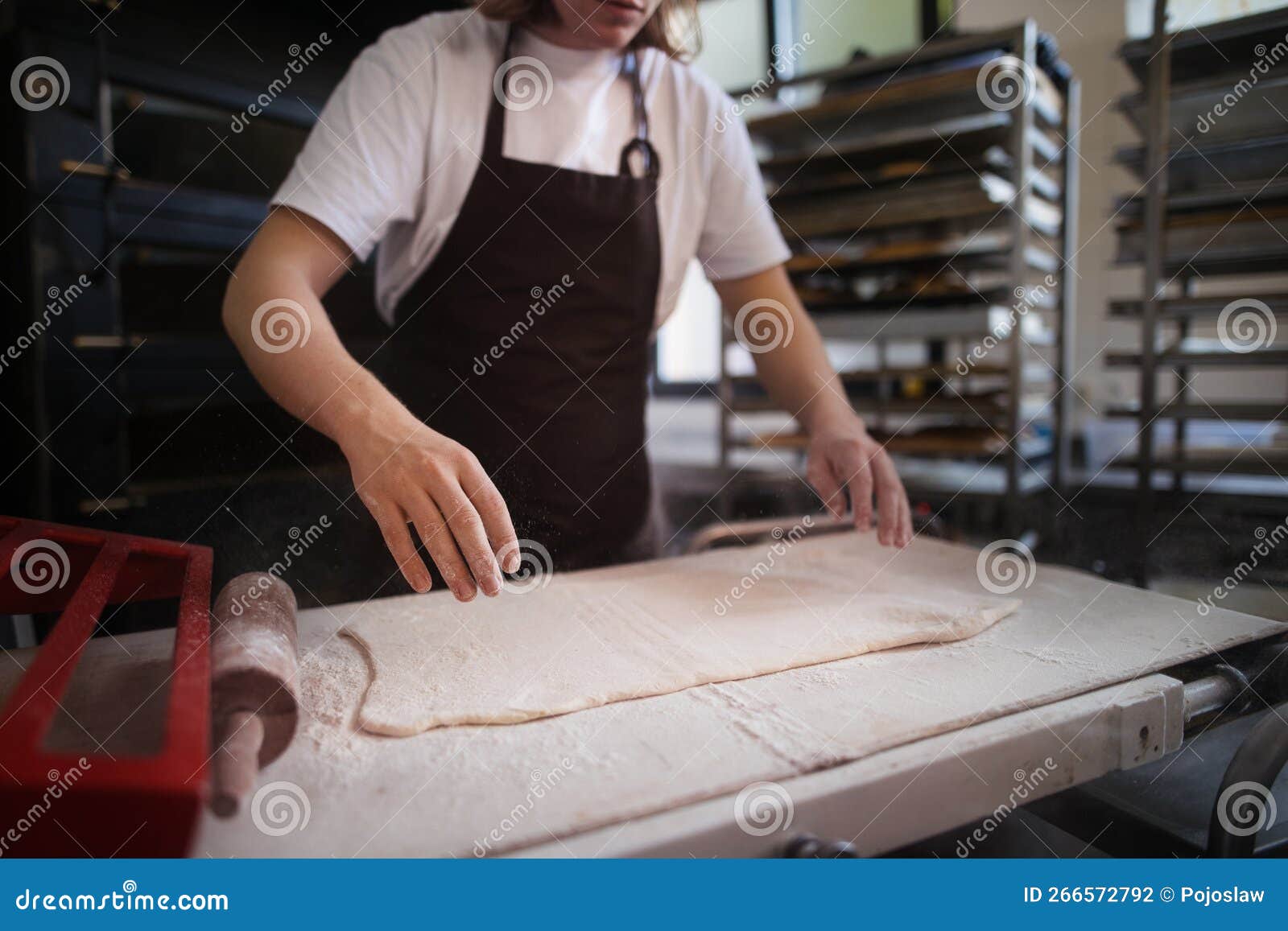 Close-up of Baker Preparing Pastries in Bakery. Stock Photo - Image of ...