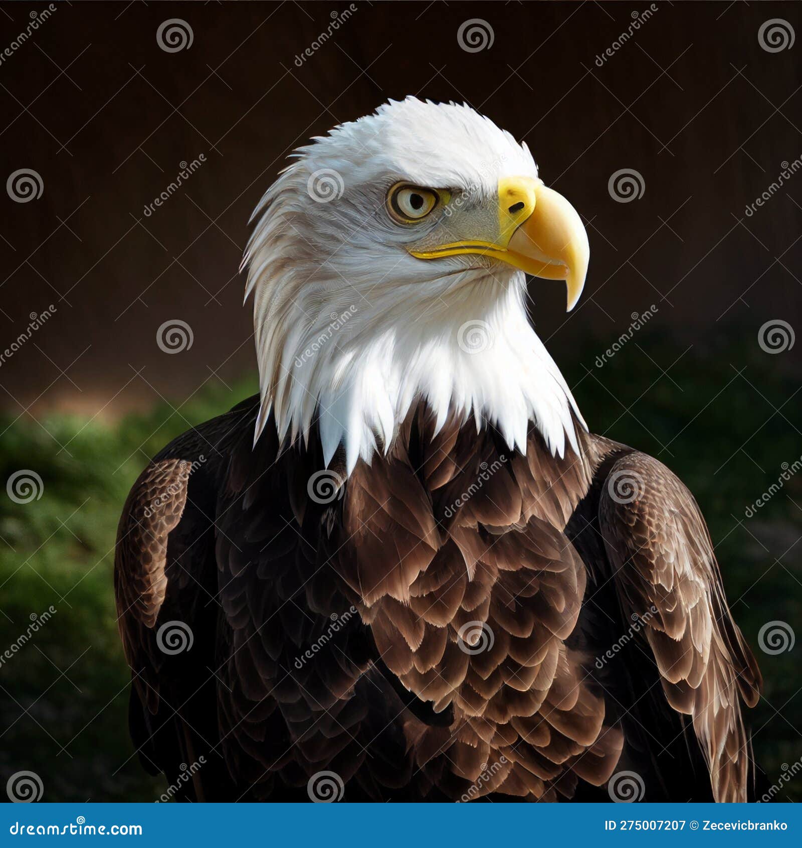 Gaze of the Ruler: Close-up Portrait of a Majestic Bald Eagle Stock ...