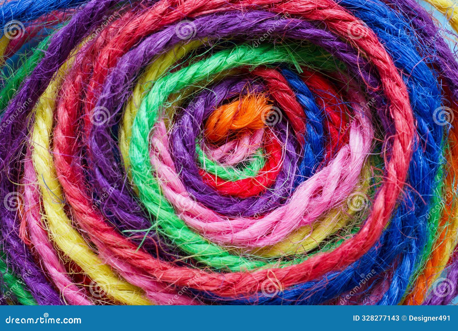 Close-up of a Ball of Colored Threads As an Abstract Background for ...