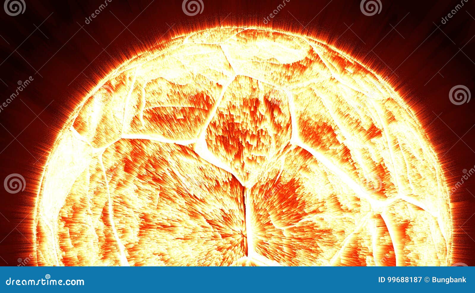 Close Up of Ball Explode from Its Core Stock Illustration ...