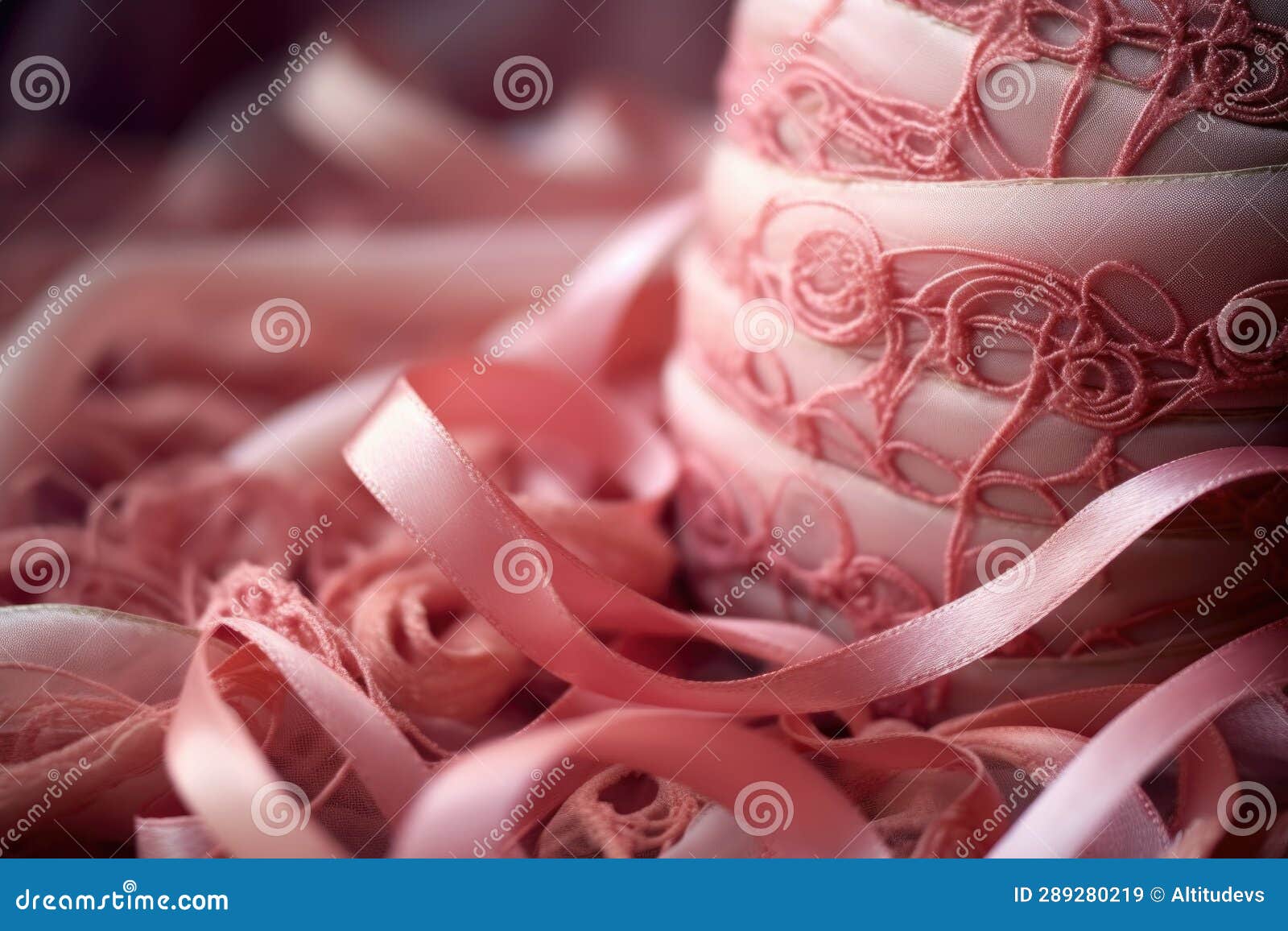 Close-up of Ballet Pointe Shoe Ribbons and Laces Stock Image - Image of ...