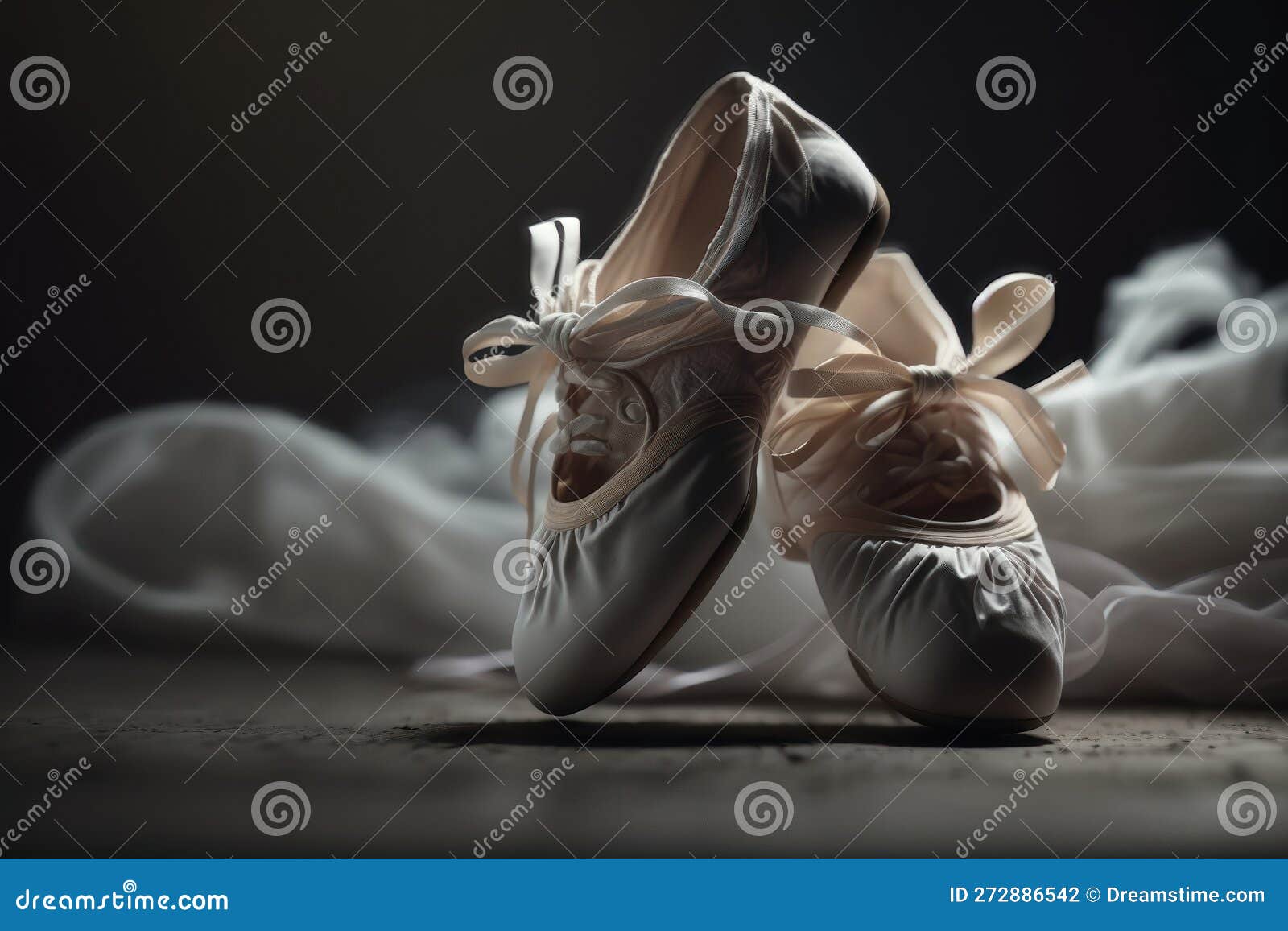 Close-up of Ballet Shoes on Stage. AI Generated Stock Illustration ...