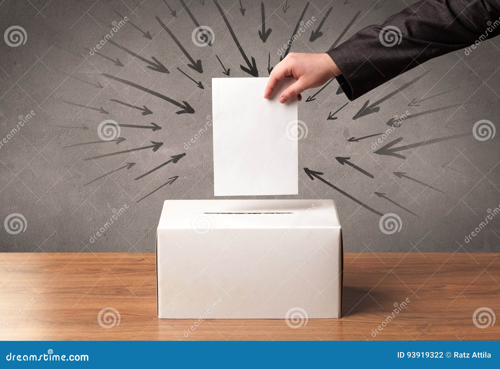 Close Up of a Ballot Box and Casting Vote Stock Photo - Image of ...