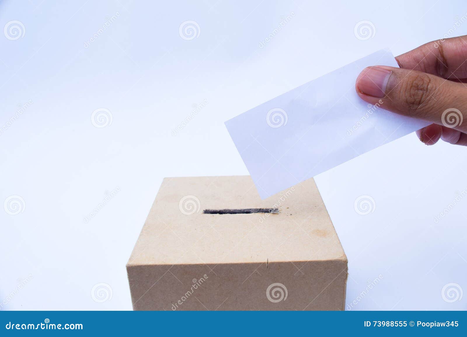 Close Up of a Ballot Box and Casting Vote Stock Image - Image of ...