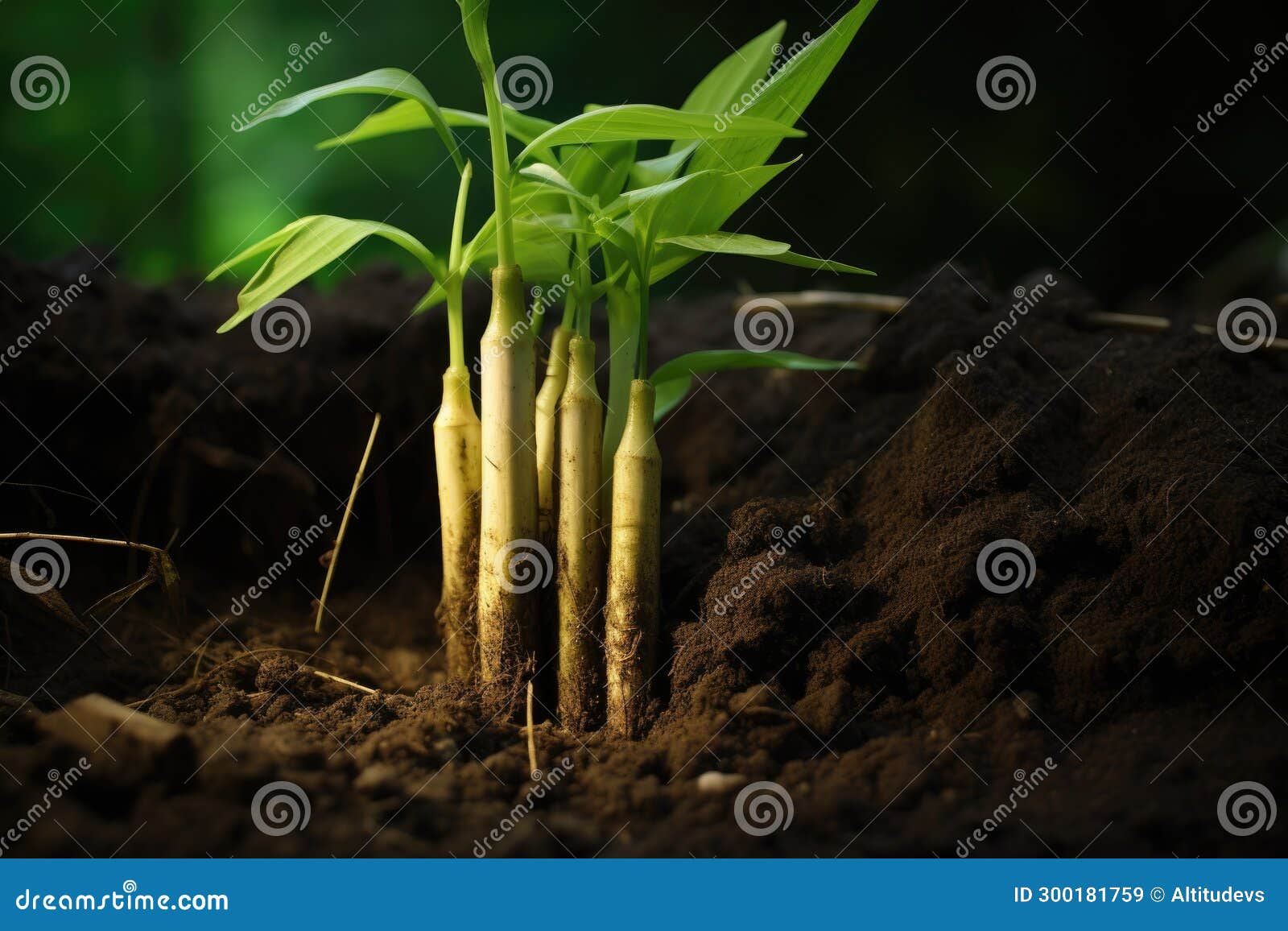 Close-up of Bamboo Shoots Sprouting from Soil Stock Image - Image of ...