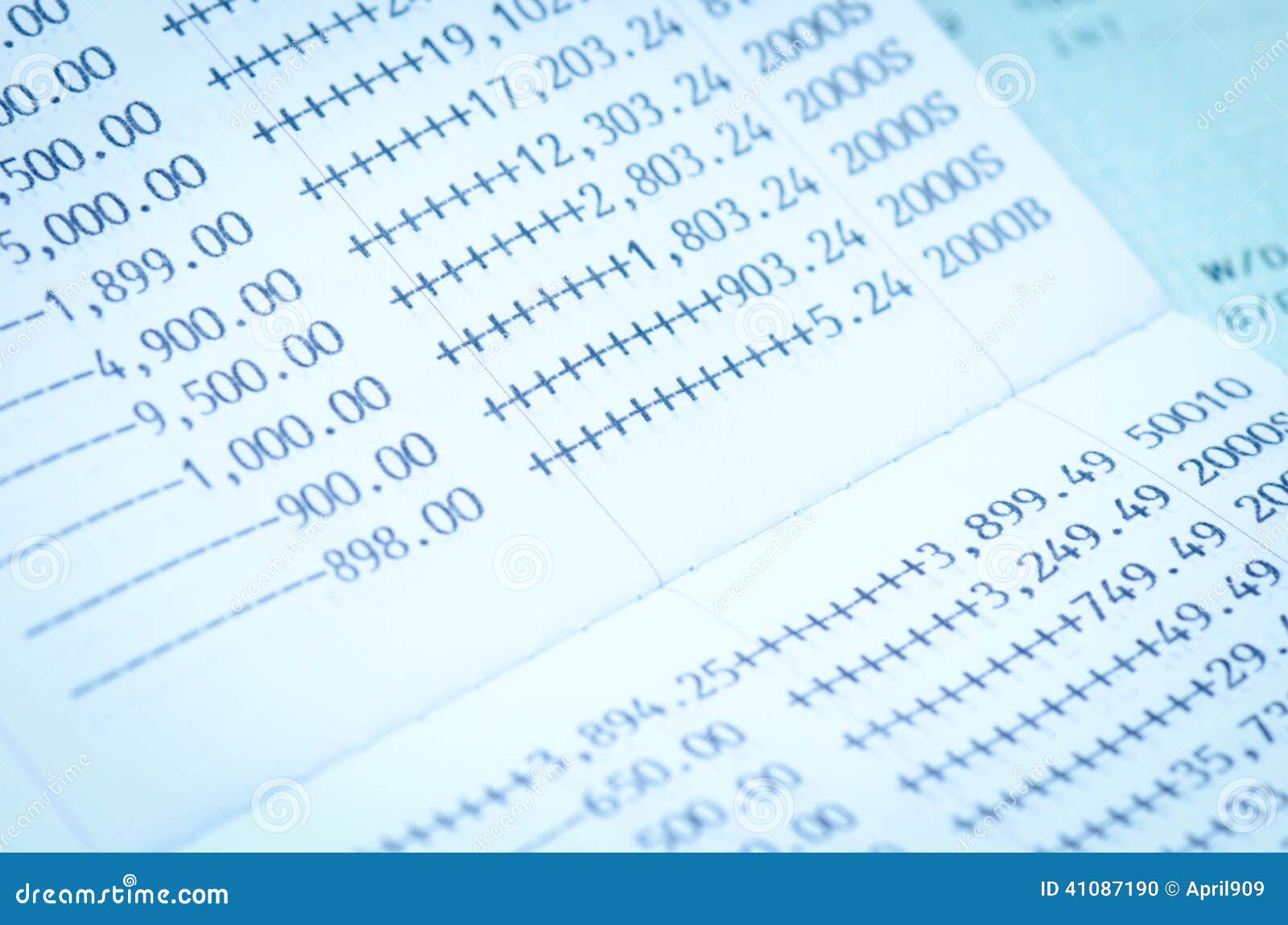Close Up Bank Statement, Passbook Stock Photo - Image of finance, bills ...