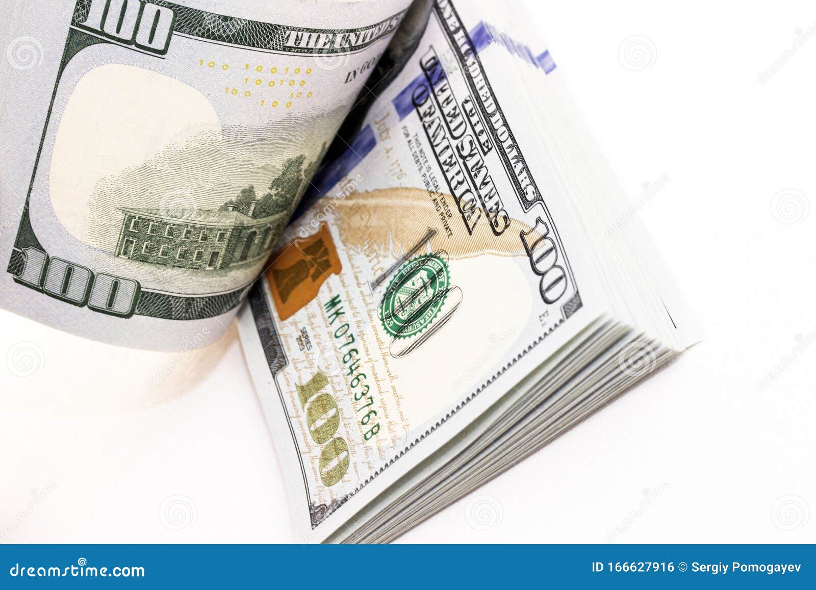 Close-up of a $100 Banknotes Stock Photo - Image of dollar, business ...