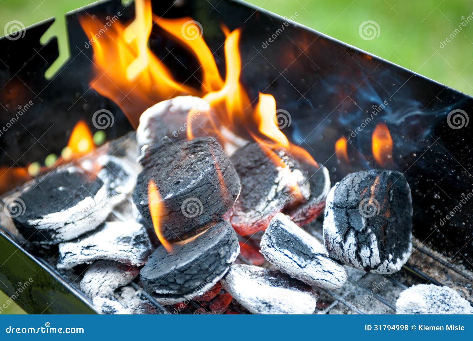 Close Up of Barbaque in Preparation Stock Photo - Image of camping ...
