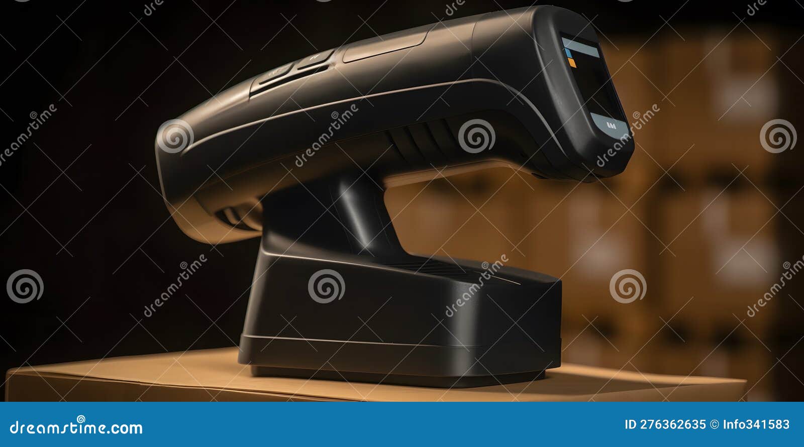 A Close-up of a Barcode Scanner and Inventory Management Created with ...