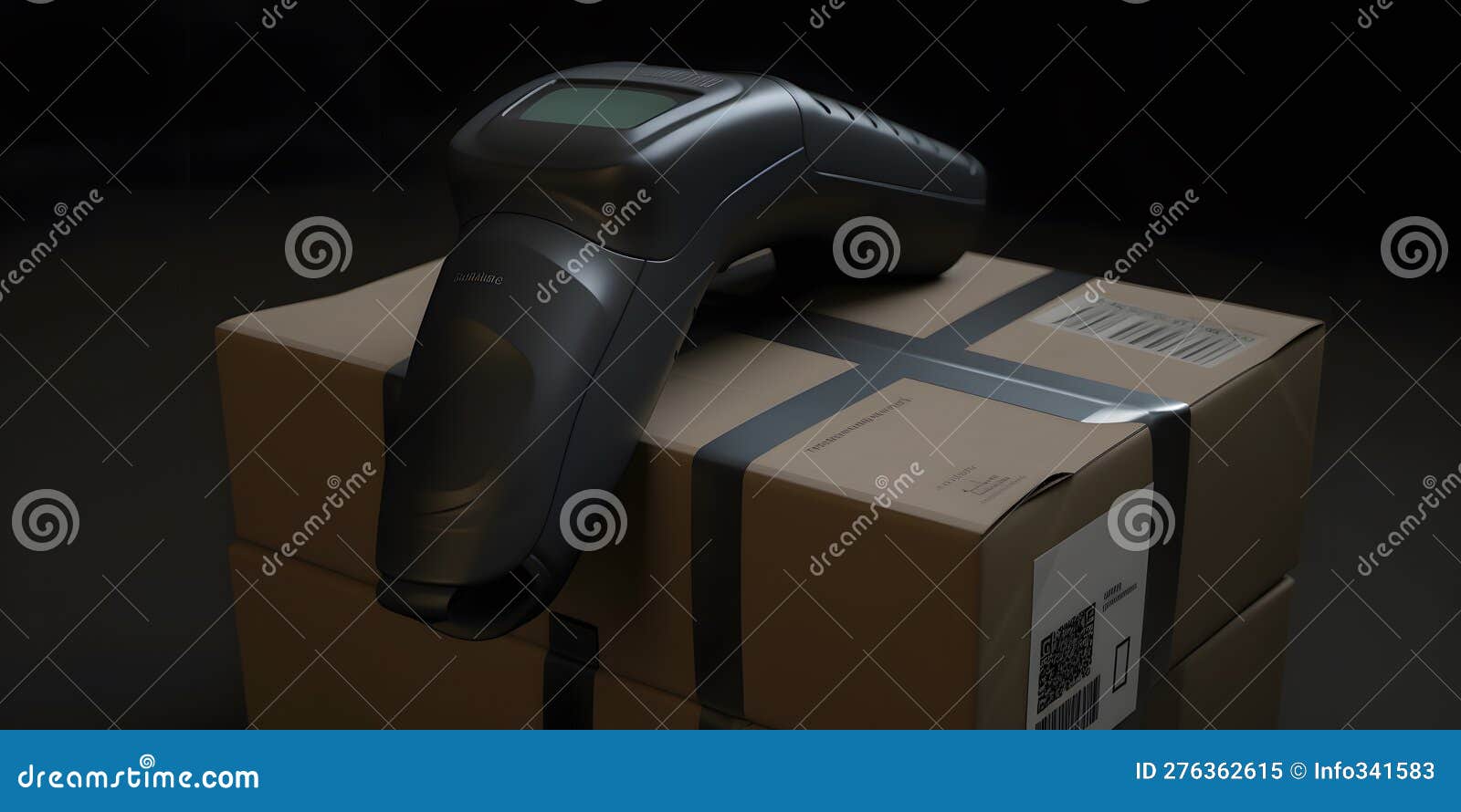 A Close-up of a Barcode Scanner and Inventory Management One Created ...