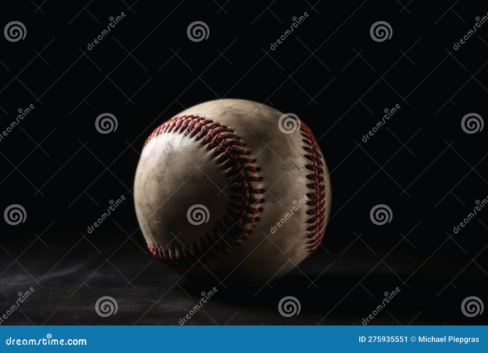 Close Up of a Baseball with a Playfield Background Created with ...