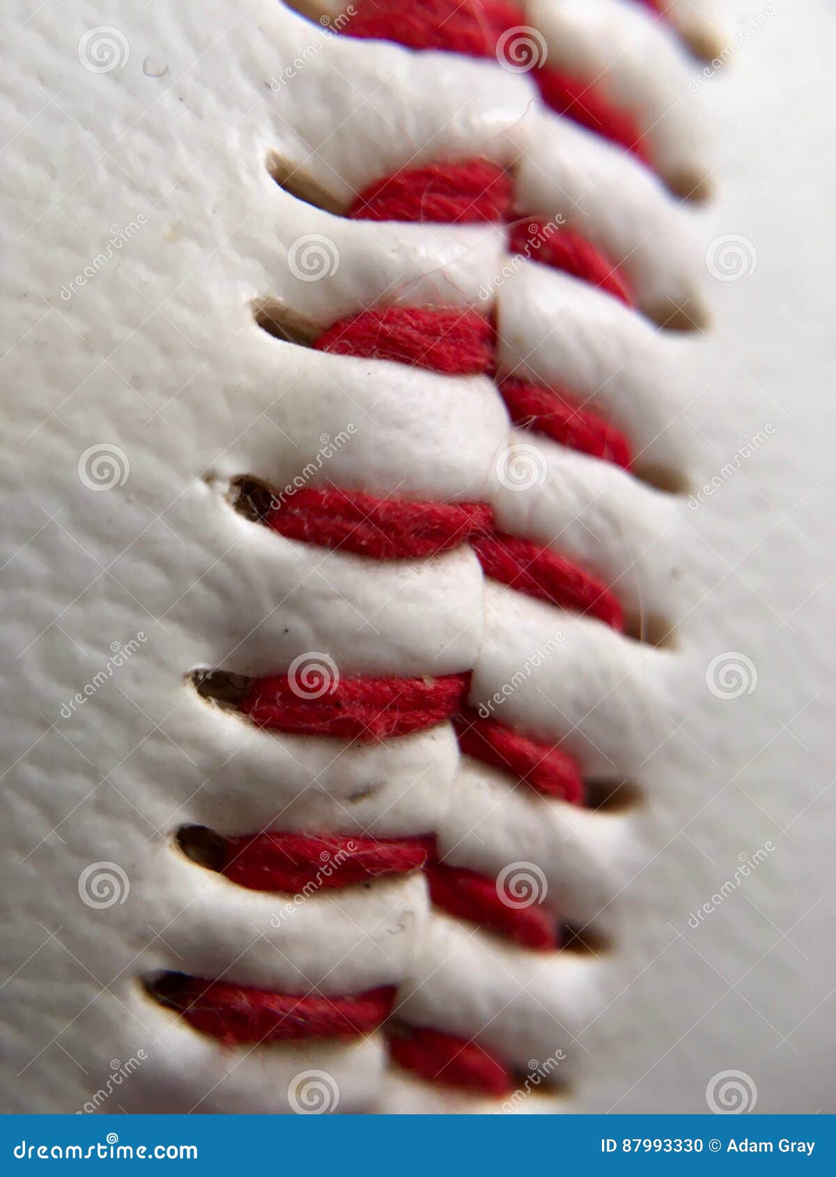 Close Up of a Baseball with Red Stitching Stock Photo - Image of inning ...