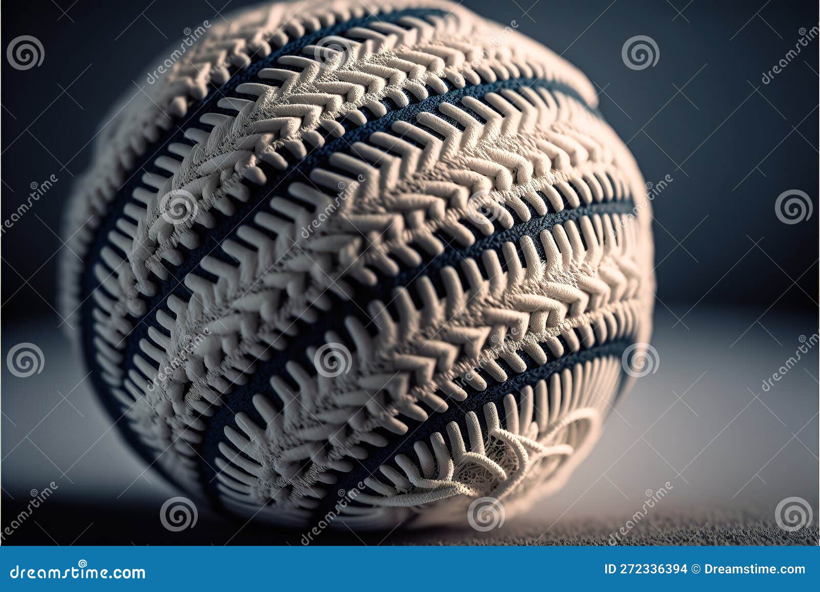 Close Up of a Baseball Threads with Room for Copy. Generative AI Stock ...