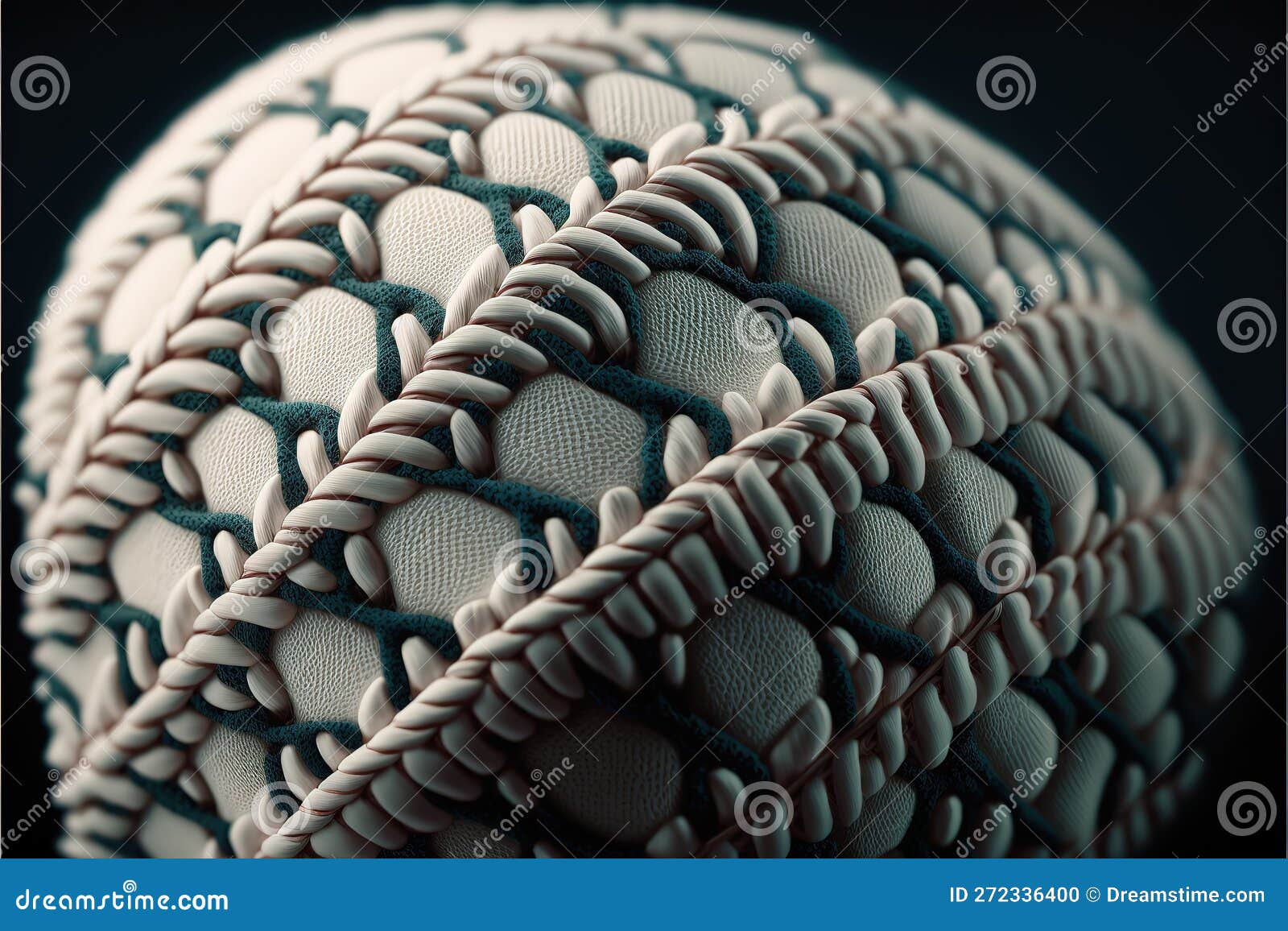 Close Up of a Baseball Threads with Room for Copy. Generative AI Stock ...