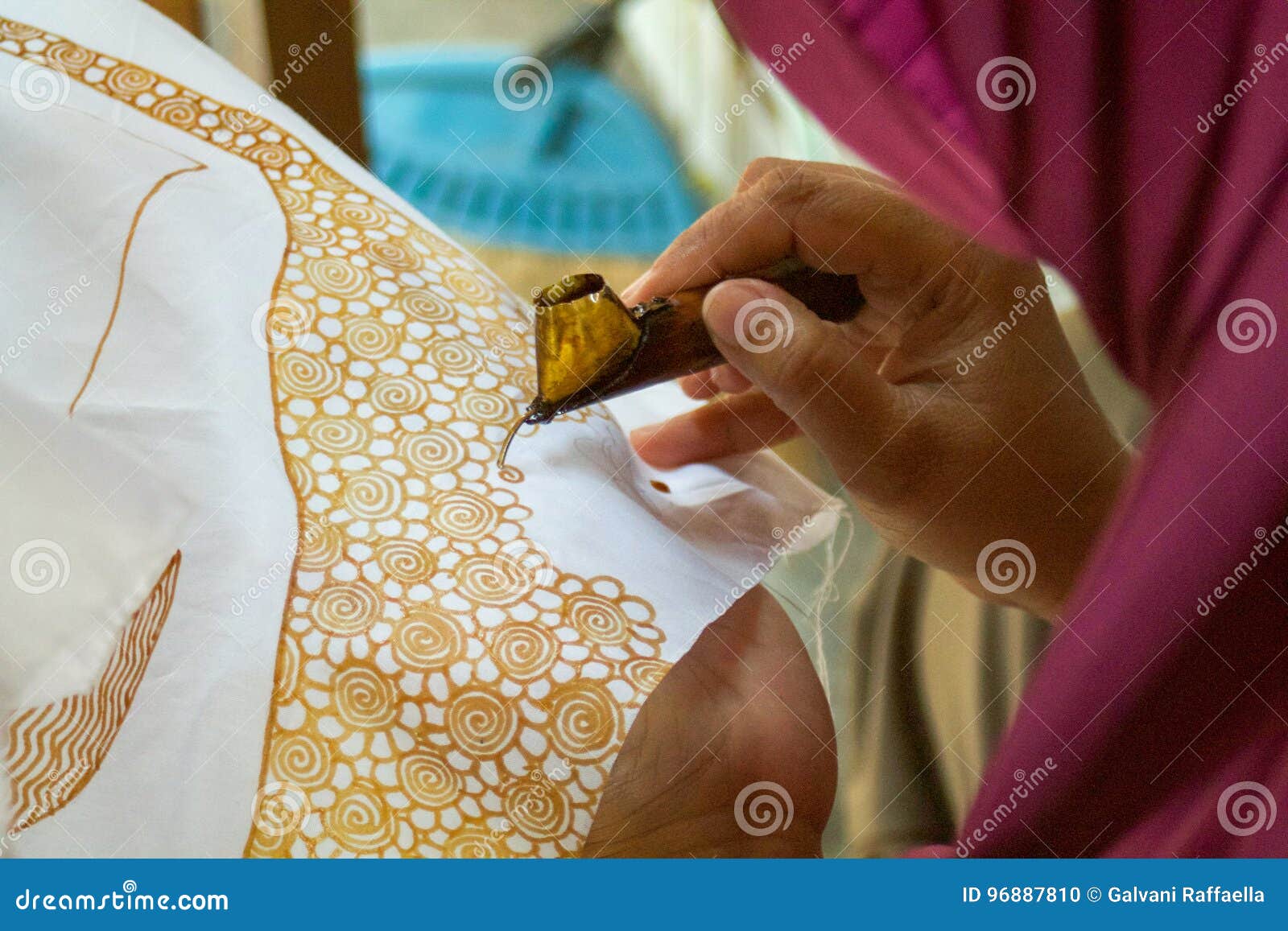 Close Up Of Batik Design Made With Wax Stock Photography ...