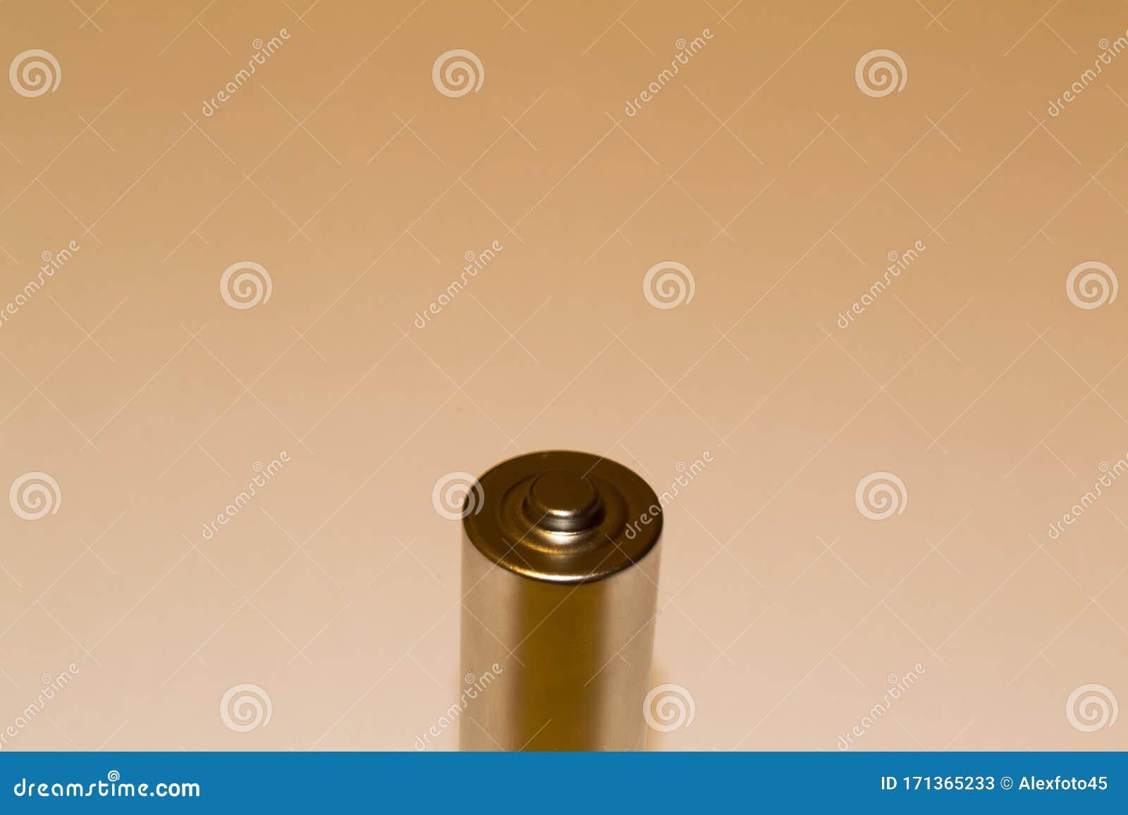 Close-up Battery with a Text Box at the Top Stock Image - Image of ...