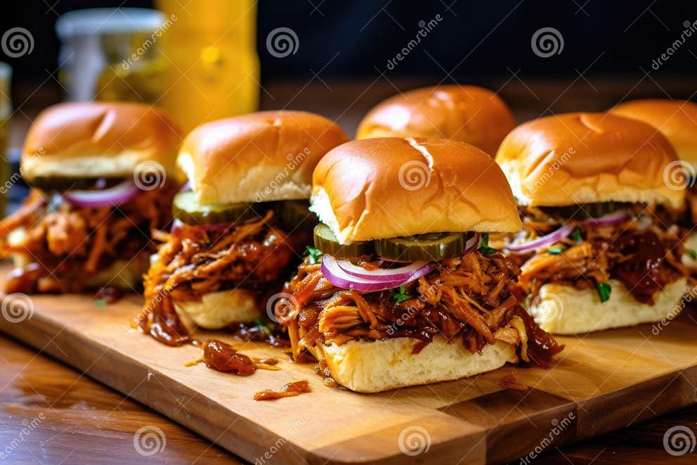 Close-up of Bbq Pulled Pork on Smoker Grill Stock Illustration ...