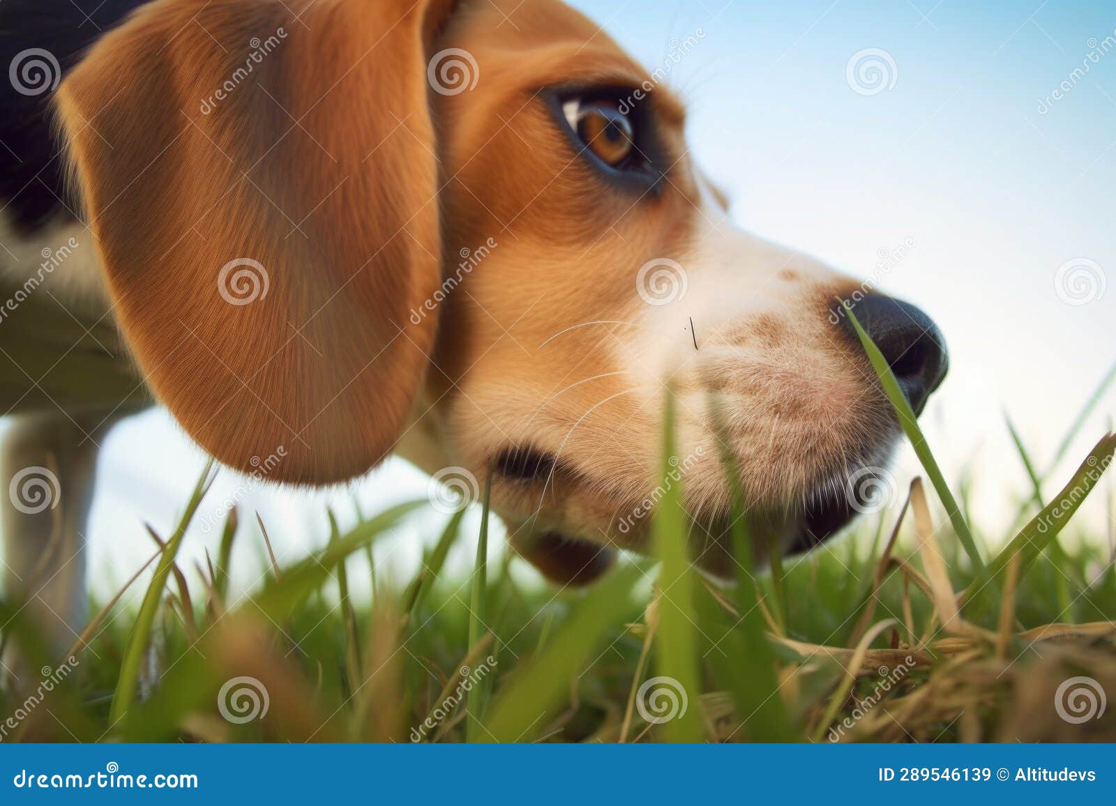 Close-up of Beagles Nose Tracking Scent on Grass Stock Image - Image of ...