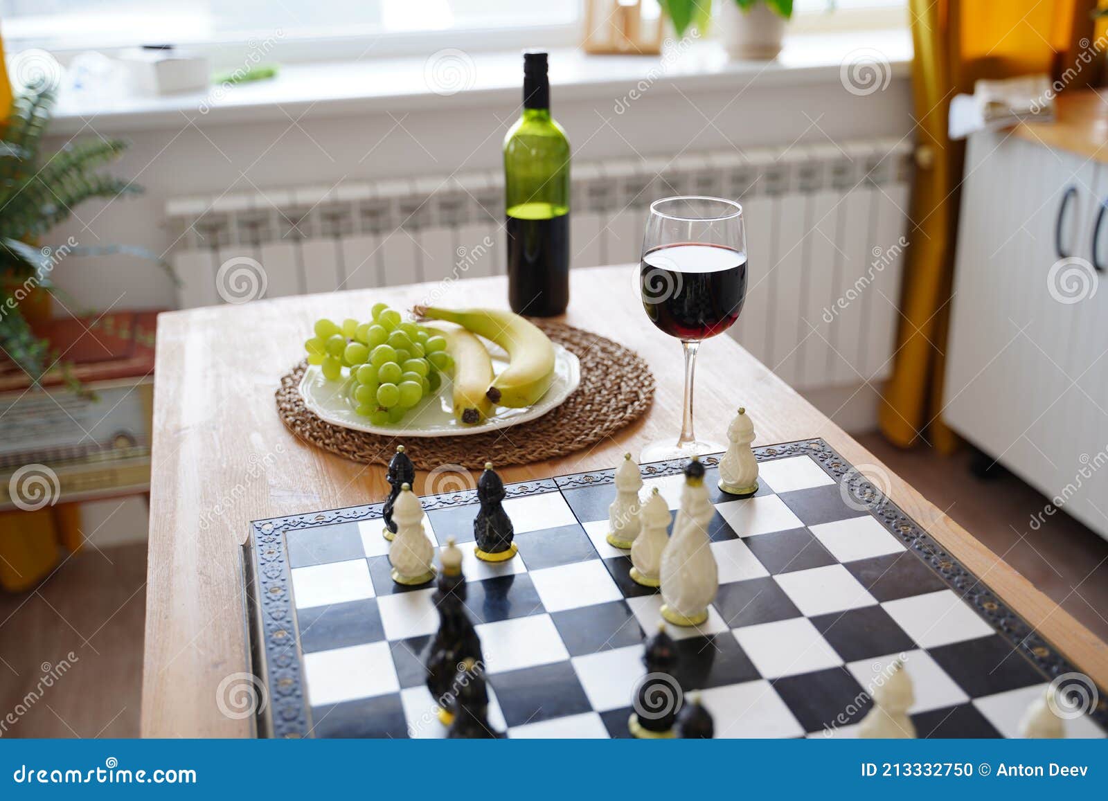 Close Up of Beautiful Chess on Table in Kitchen. Selective Focus of ...