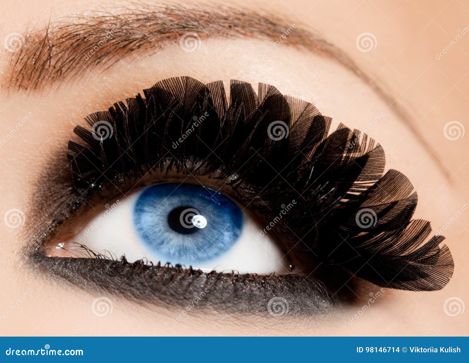 Close-up of beautiful eye stock photo. Image of look - 98146714