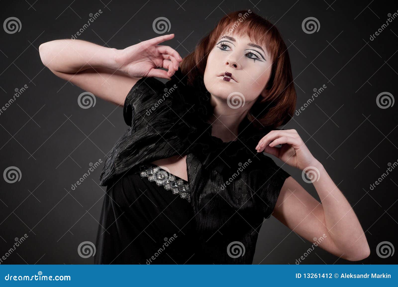 Close-up of Beautiful Girl with Chess Makeup Stock Photo - Image of ...