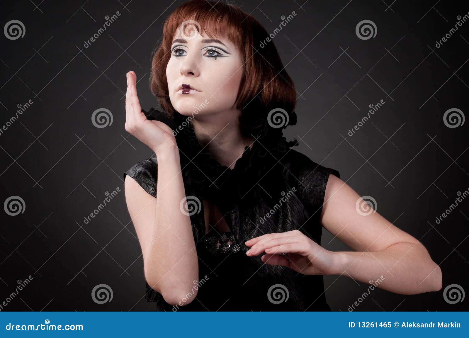 Close-up of Beautiful Girl with Chess Makeup Stock Image - Image of ...