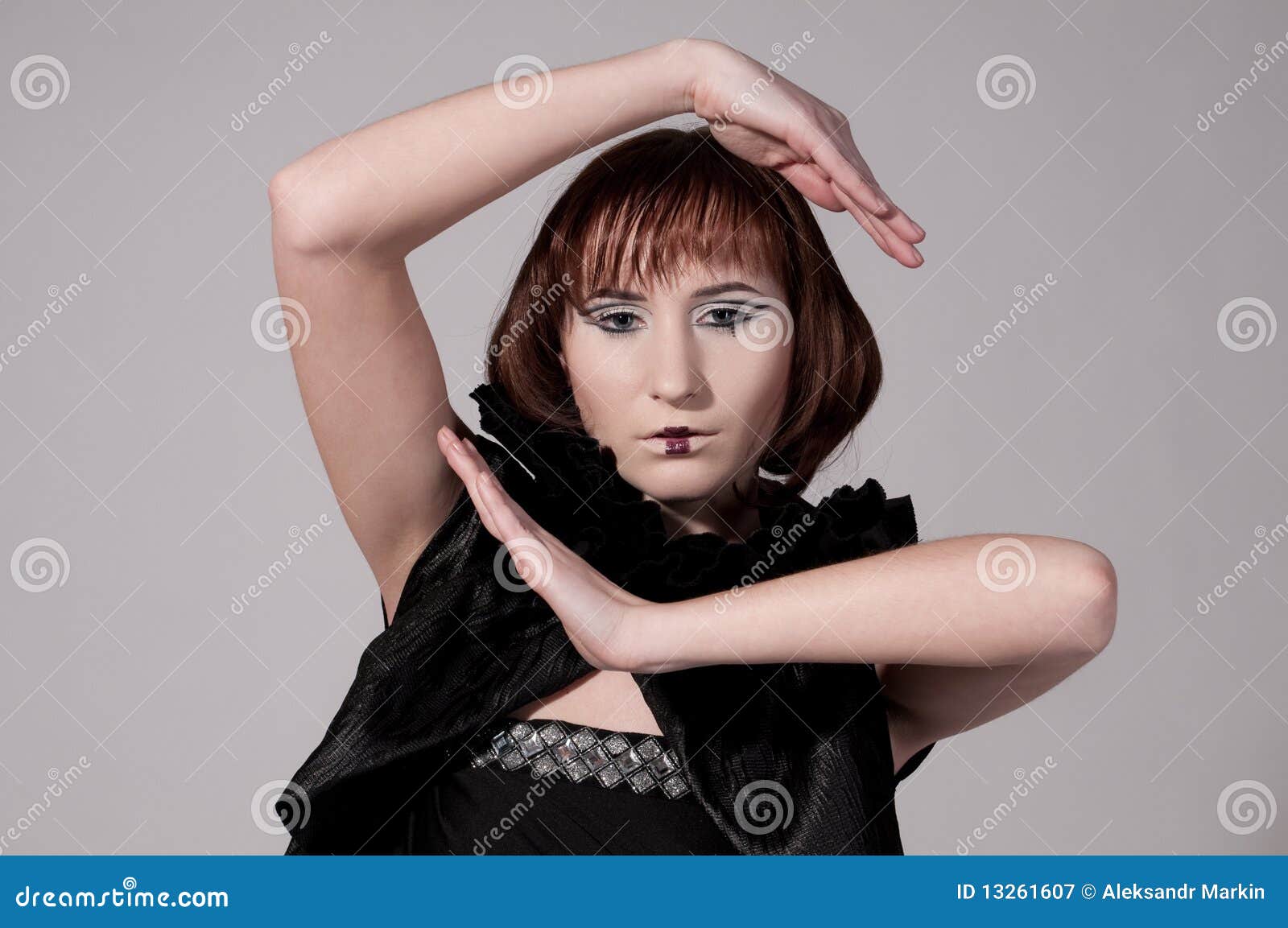 Close-up of Beautiful Girl with Chess Makeup Stock Image - Image of ...
