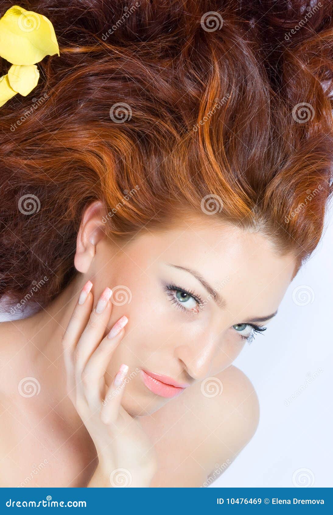 Close-up Beautiful Red-haired Lady Stock Image - Image of lovely, long ...