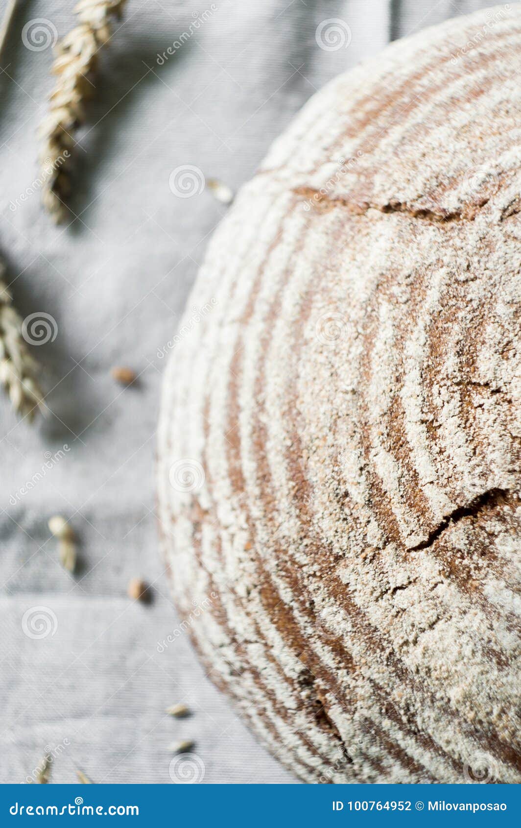 Close-up Of Beautiful Whole Wheat Artisan Bread Royalty-Free Stock ...