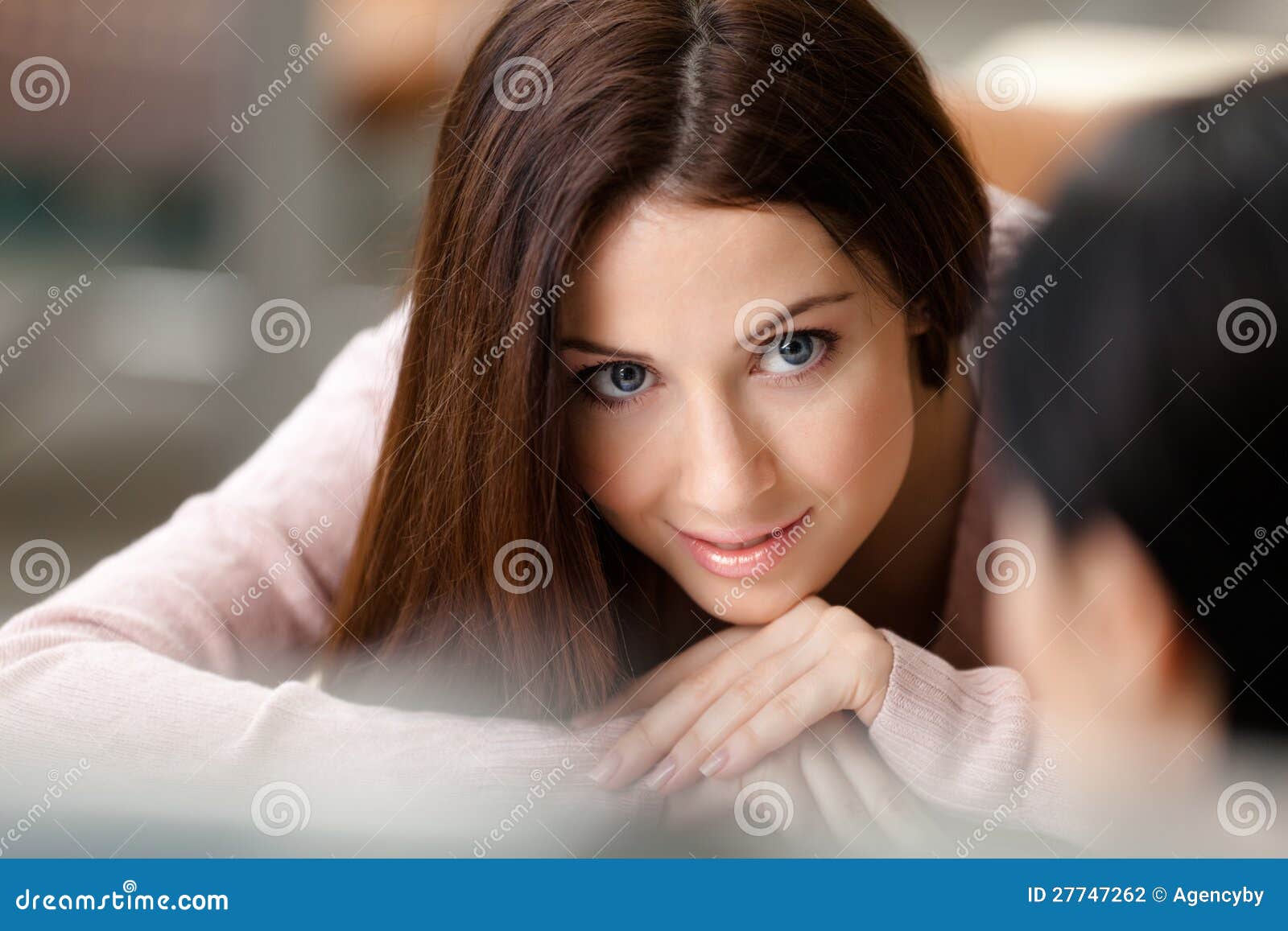 Close Up of Beautiful Woman Looking at Another One Stock Photo - Image ...