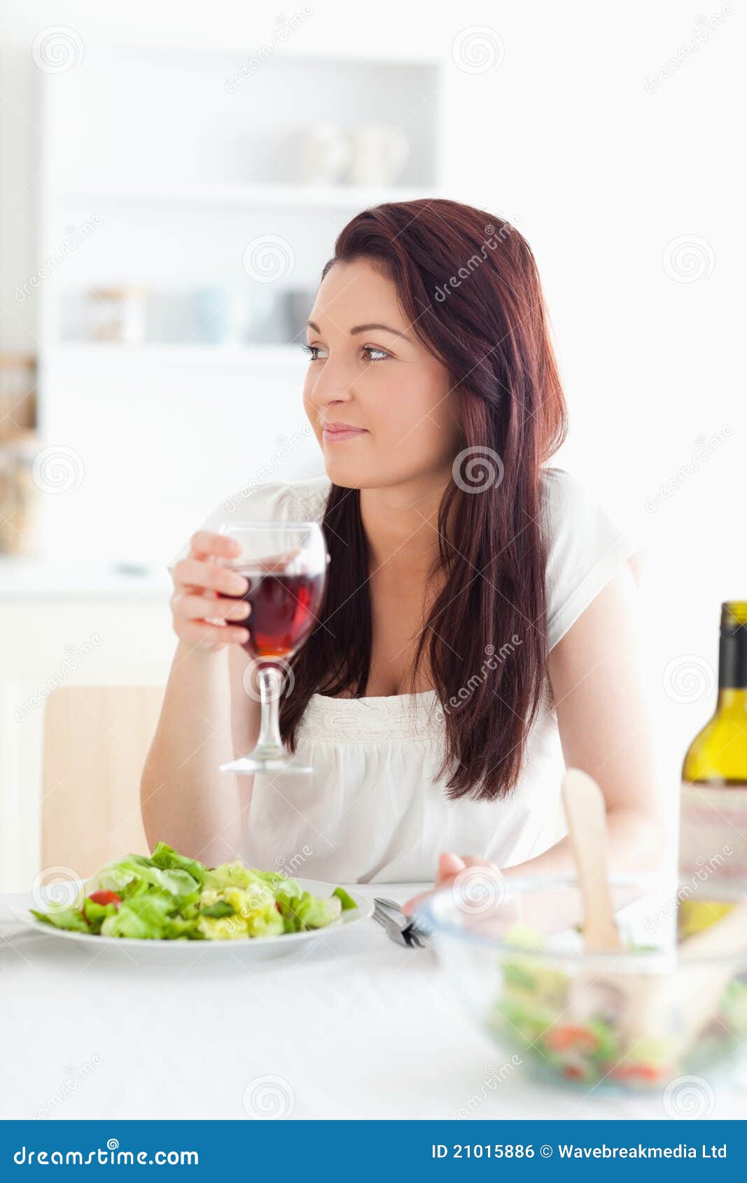 Close Up of a Beautiful Women Drinking Wine Stock Photo - Image of meal ...