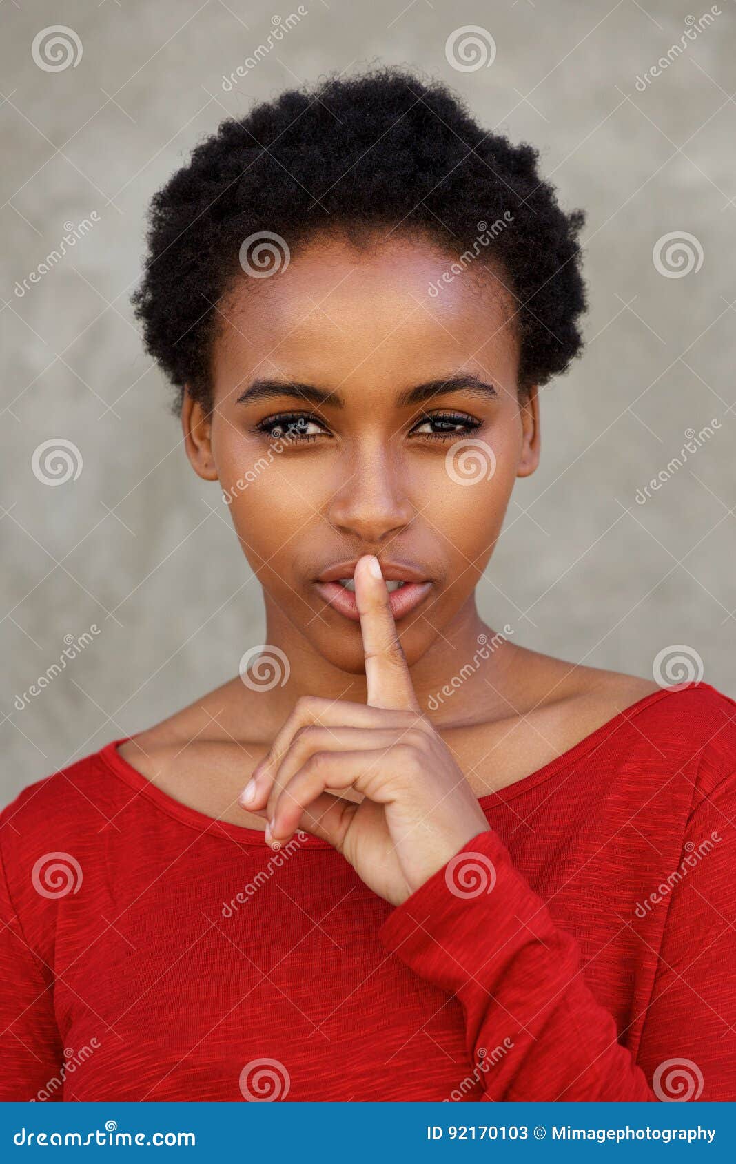 Close Up Beautiful Young Black Woman with Finger Over Lips Stock Image ... Close Up Beautiful Young Black Woman with Finger Over Lips Stock Image ...
