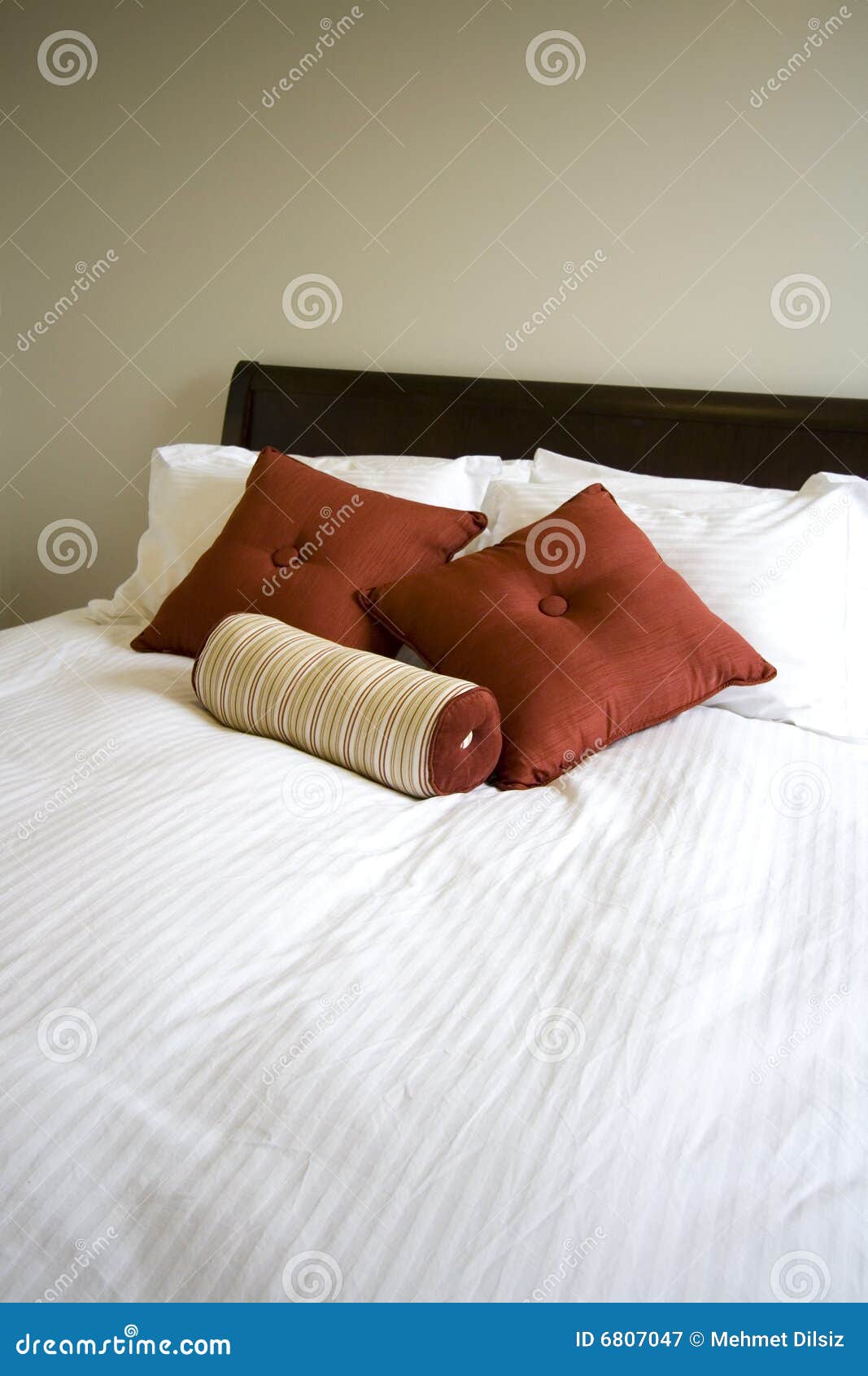 Close Up on a Bed in a Bedroom Stock Image - Image of pillows, bedding ...