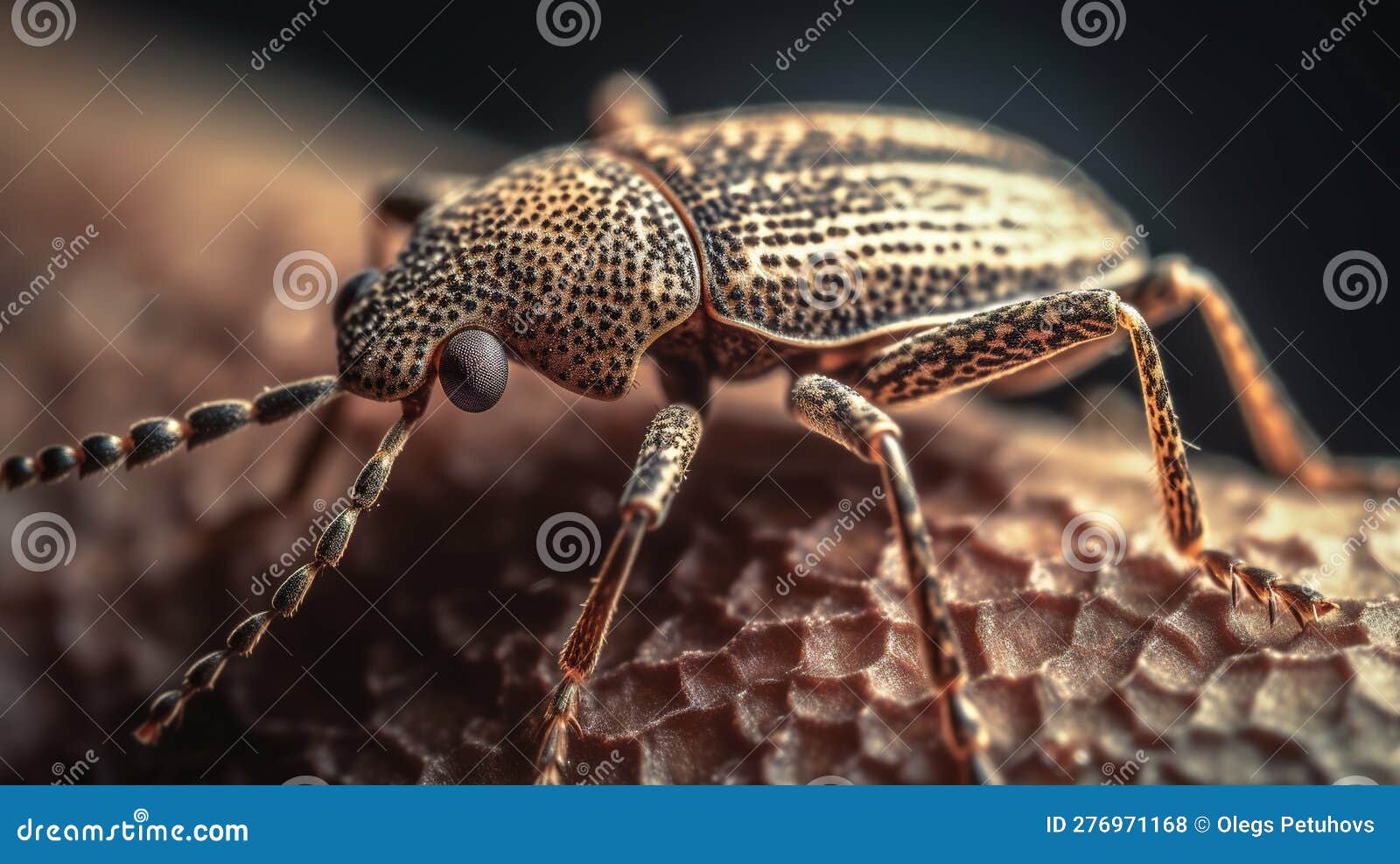 A Close Up of a Bed Bug on a Person S Arm Stock Illustration ...