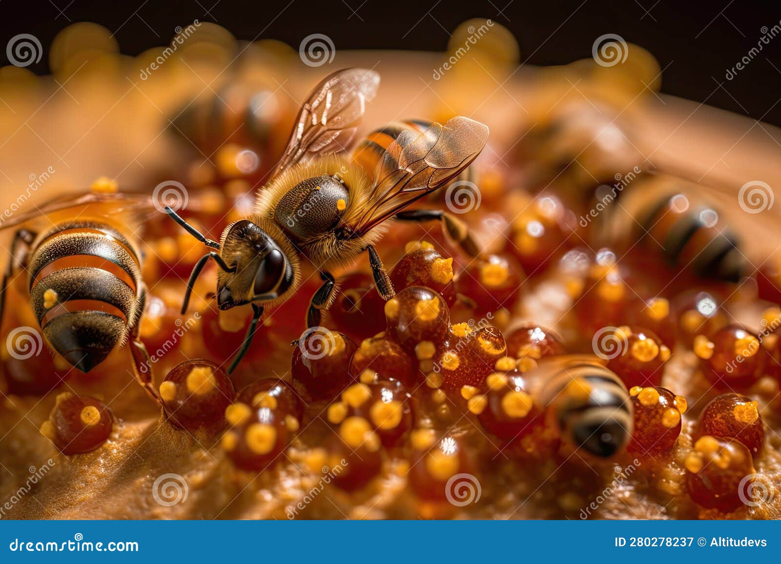 Close-up of Bee Pollen, with Its Intricate Patterns and Textures ...