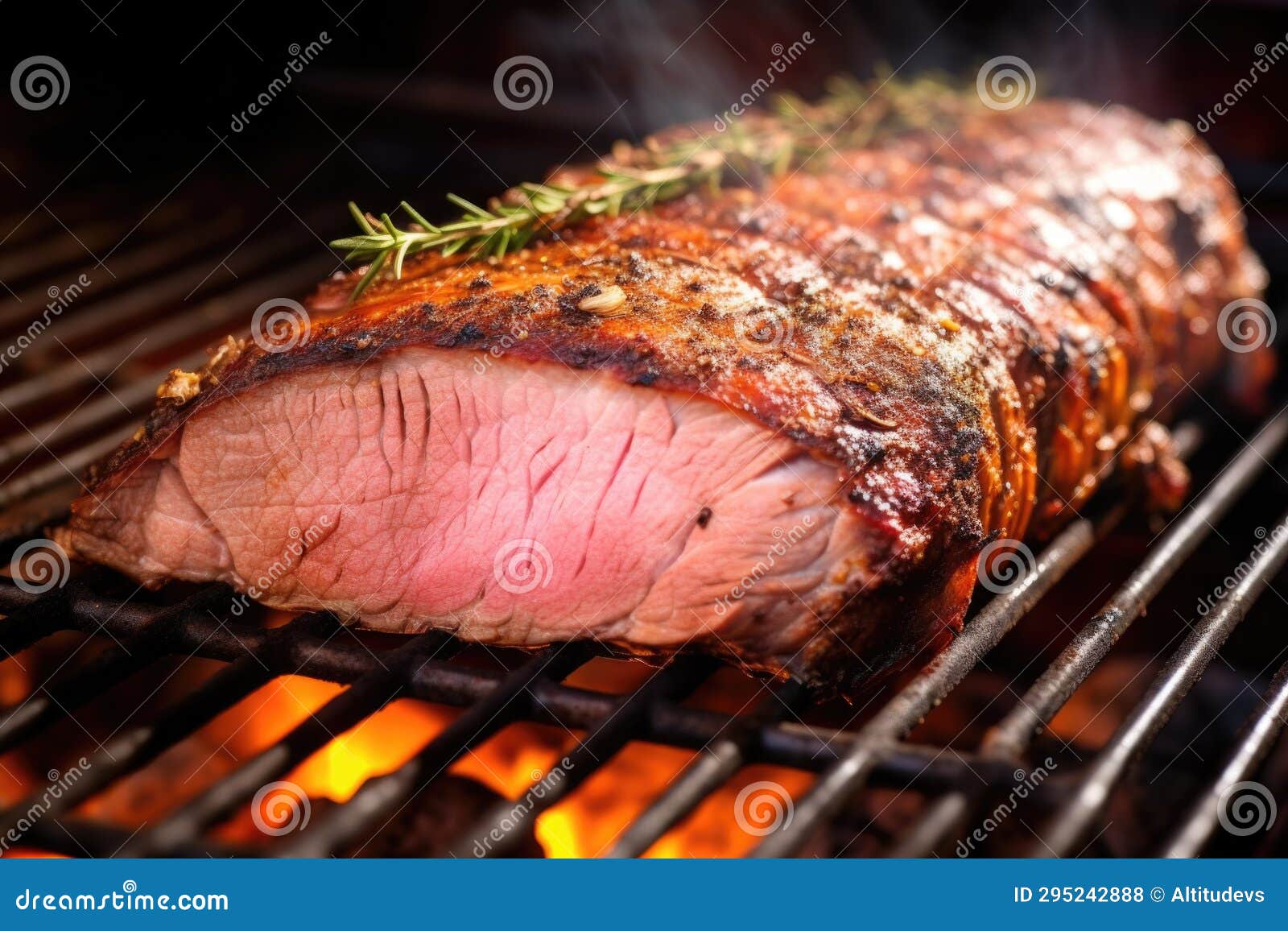 Close-up of Beef Brisket Showing Pink Smoke Ring Stock Photo - Image of ...