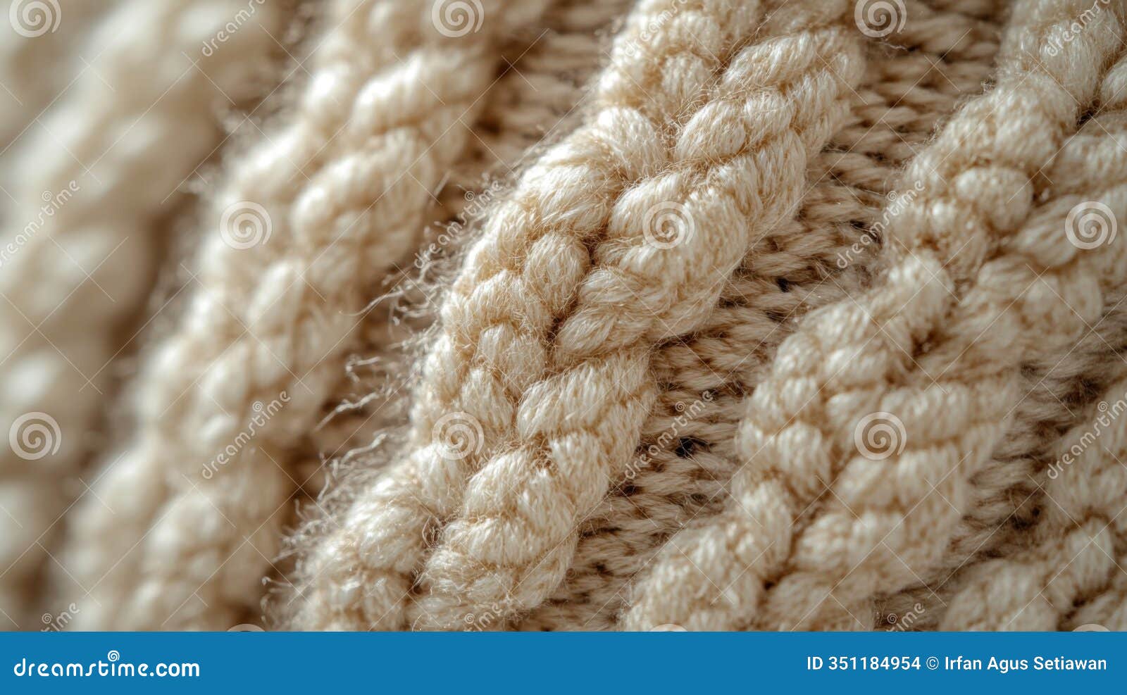 Close Up of Beige Cable Knit Fabric Texture Stock Illustration ...