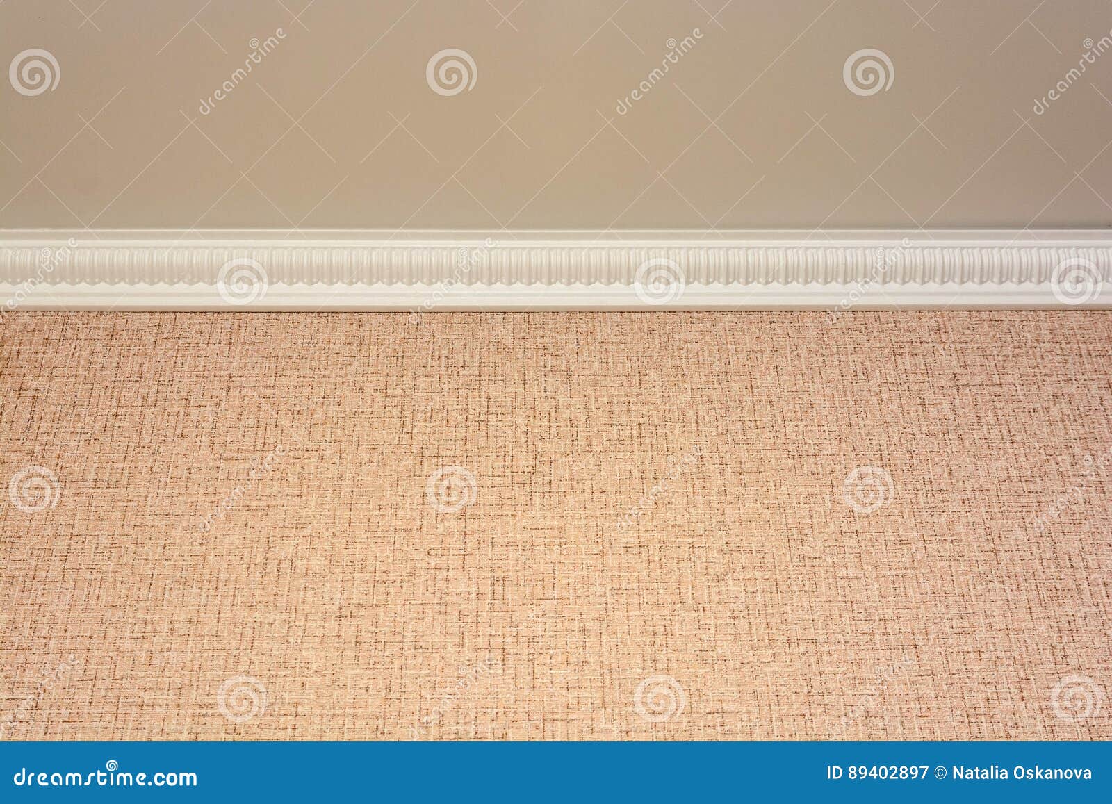 Close Up of Beige Wall with White Ceiling Plinth Stock Image - Image of ...