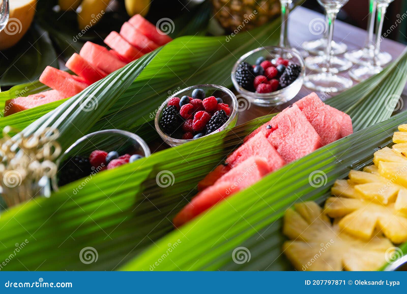 Close Up Berries and Fruits on Buffet Stock Image - Image of decor ...