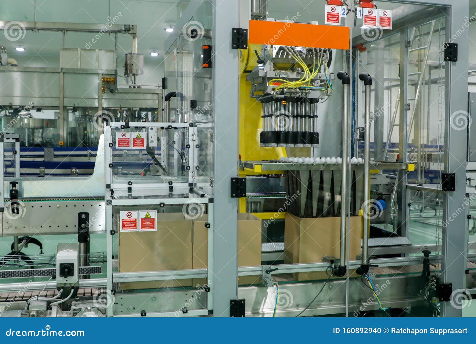 Close Up Beverage Bottle Sorting Machine Stock Photo - Image of check ...