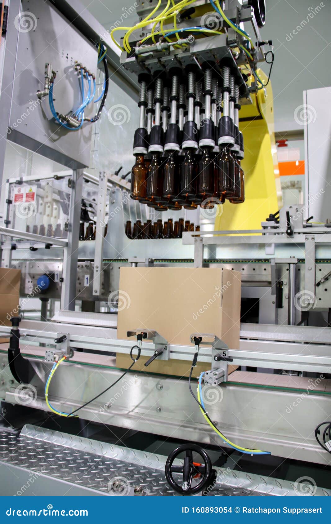 Close Up Beverage Bottle Sorting Machine Stock Photo - Image of ...