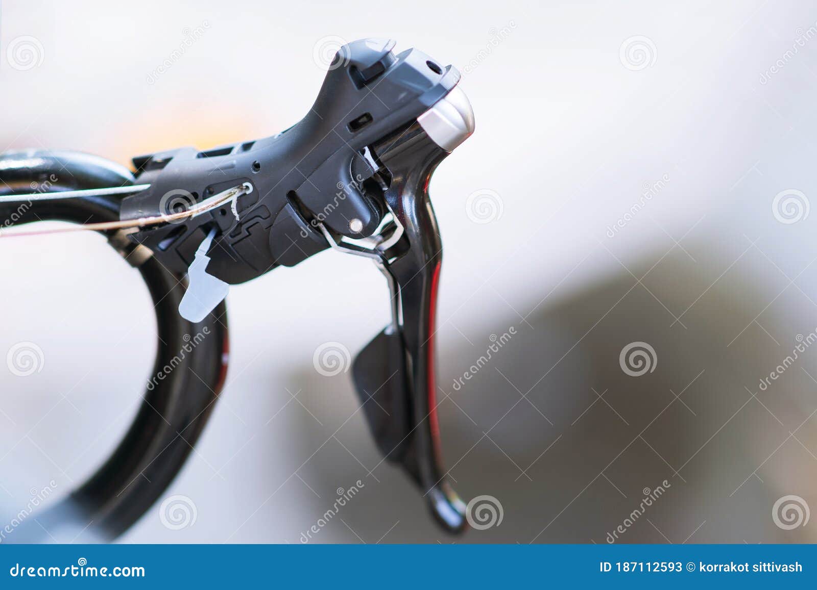 Close Up of Bicycle Hand Brake and Gear Shifter Stock Image - Image of ...