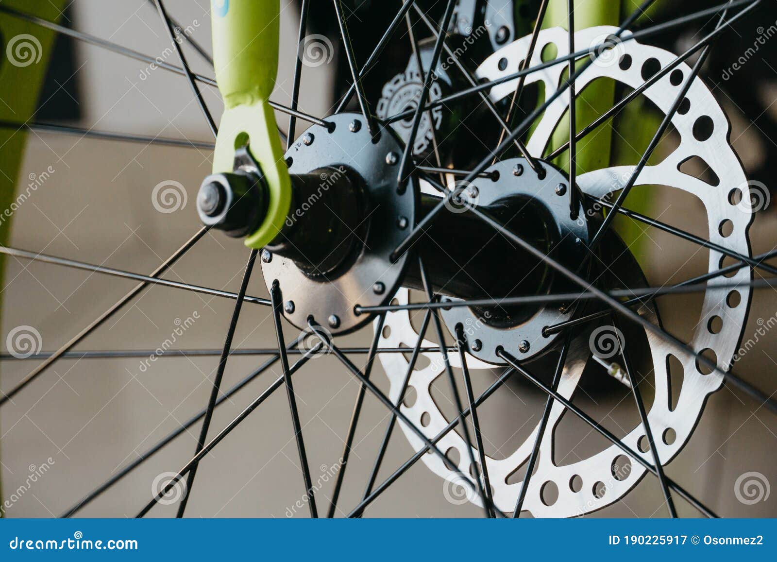 Close-up Bicycle Wheel and Disc Brake System Stock Image - Image of ...