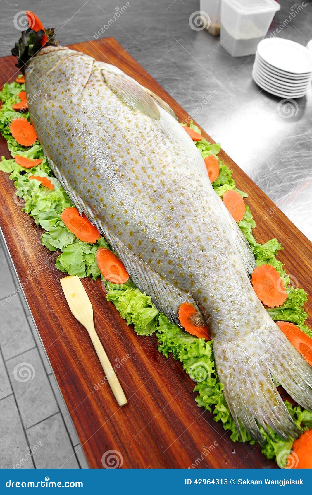 Close up big raw fish stock image. Image of seafood, cuisine - 42964313