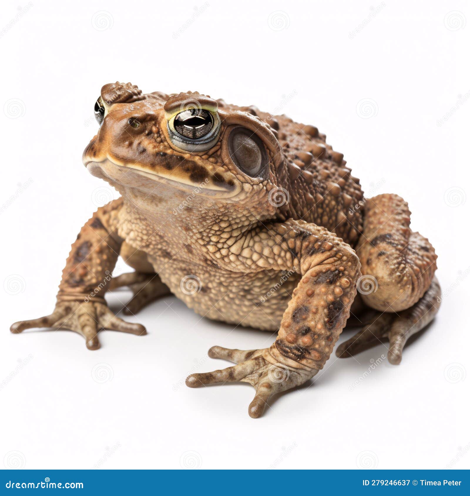 A Close-up Of A Toad Sitting On A Rock Stock Photography ...