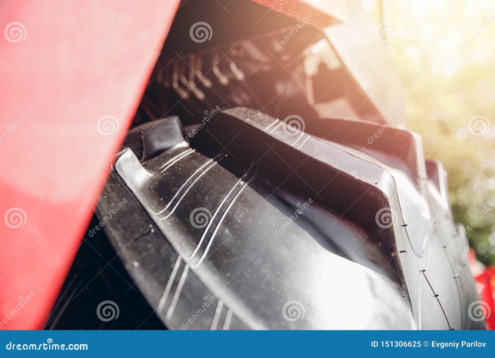 Close Up of Big Tread Tire Tractor, Selective Focus Stock Image - Image ...