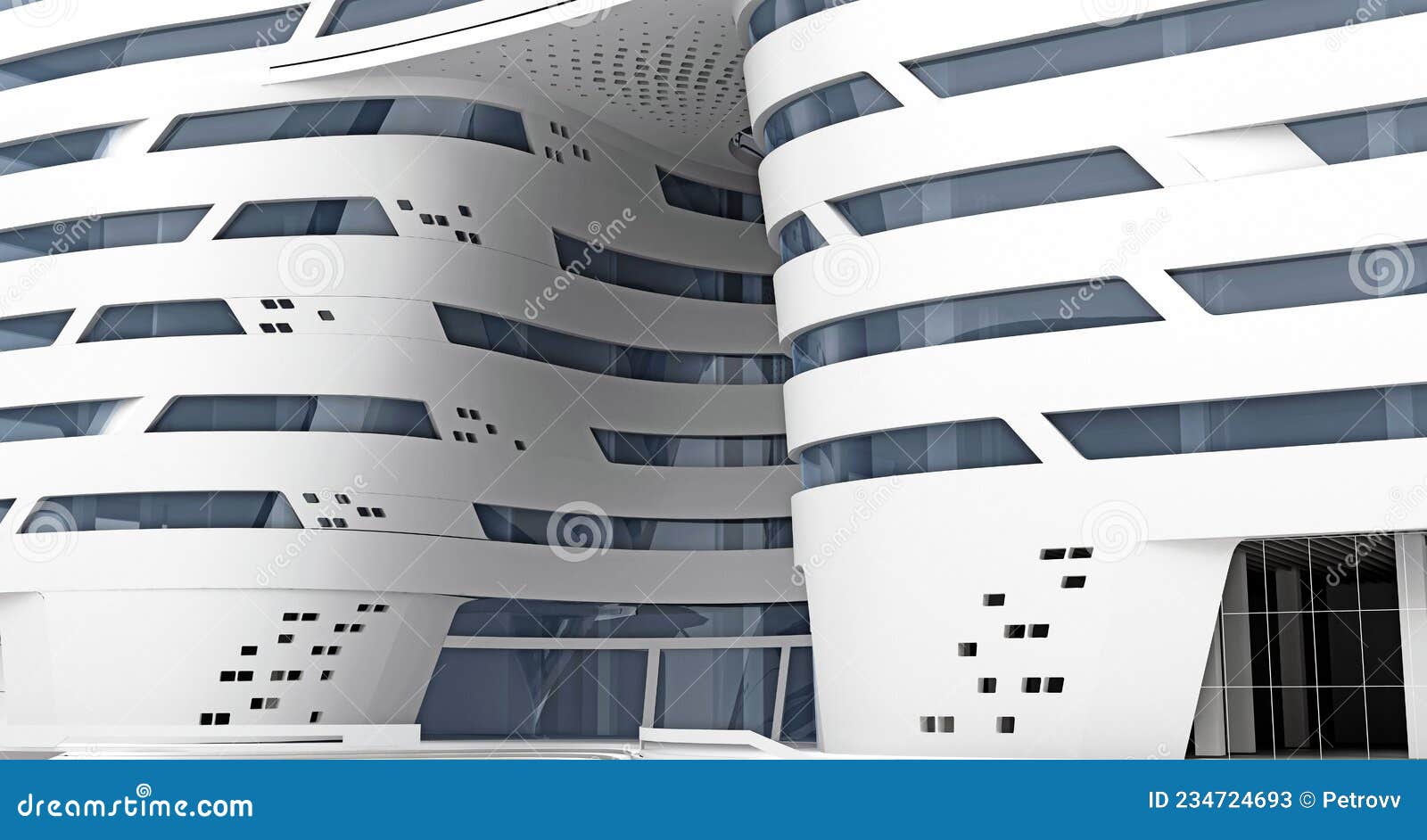 Close-up of Bionic Architectural Forms Stock Illustration ...