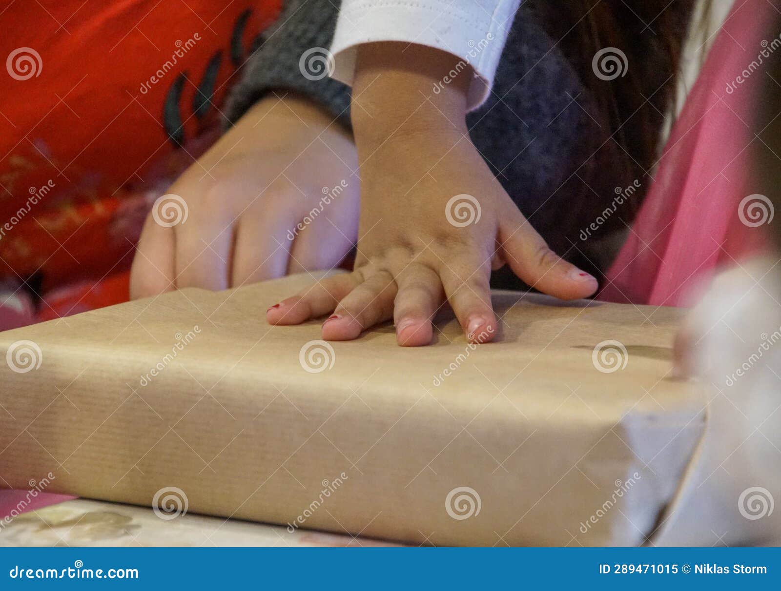 Close-up of a Birthday Present on Table Stock Image - Image of wrist ...