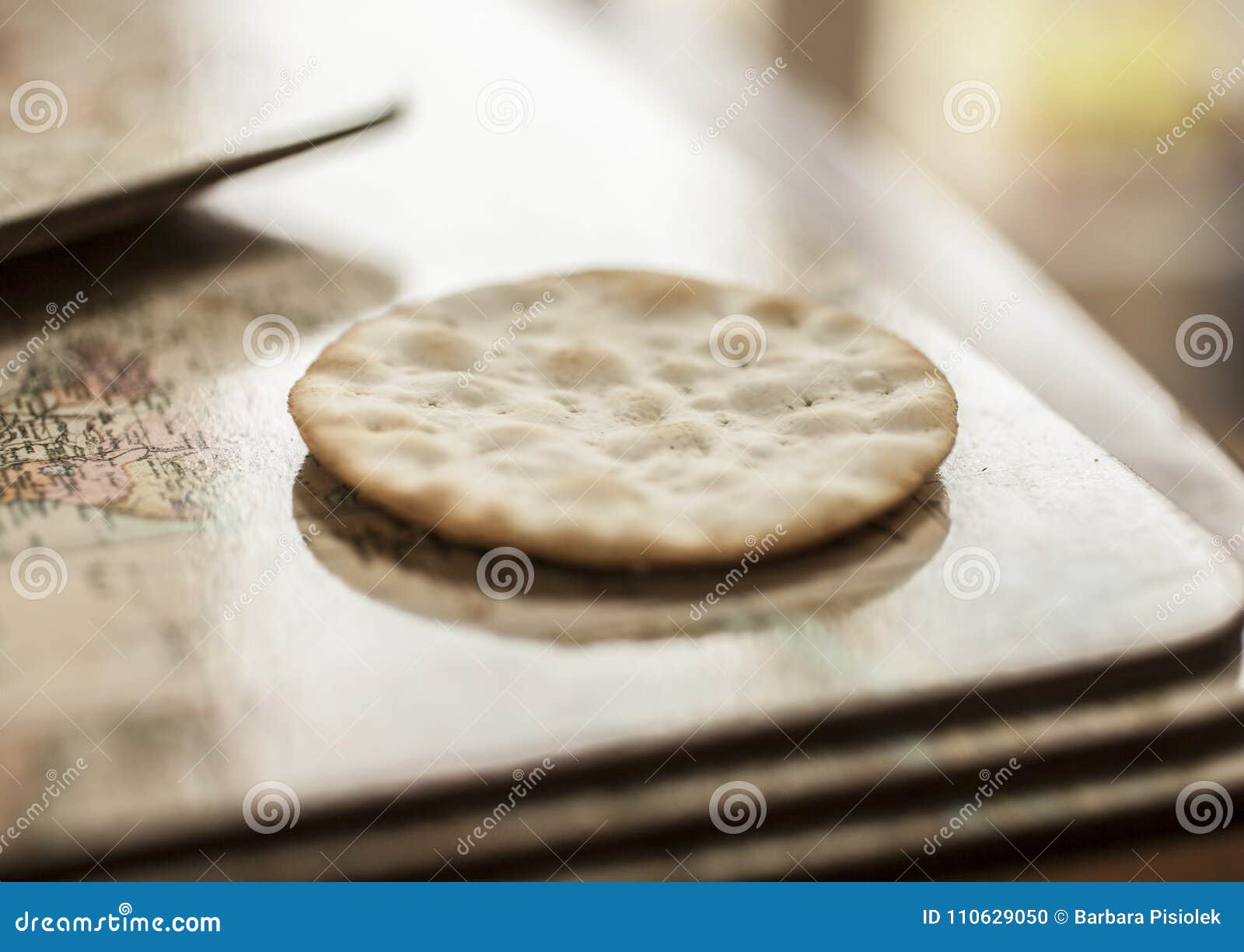 A Close-up of a Biscuit - Light and Bright Surroundings. Stock Photo ...