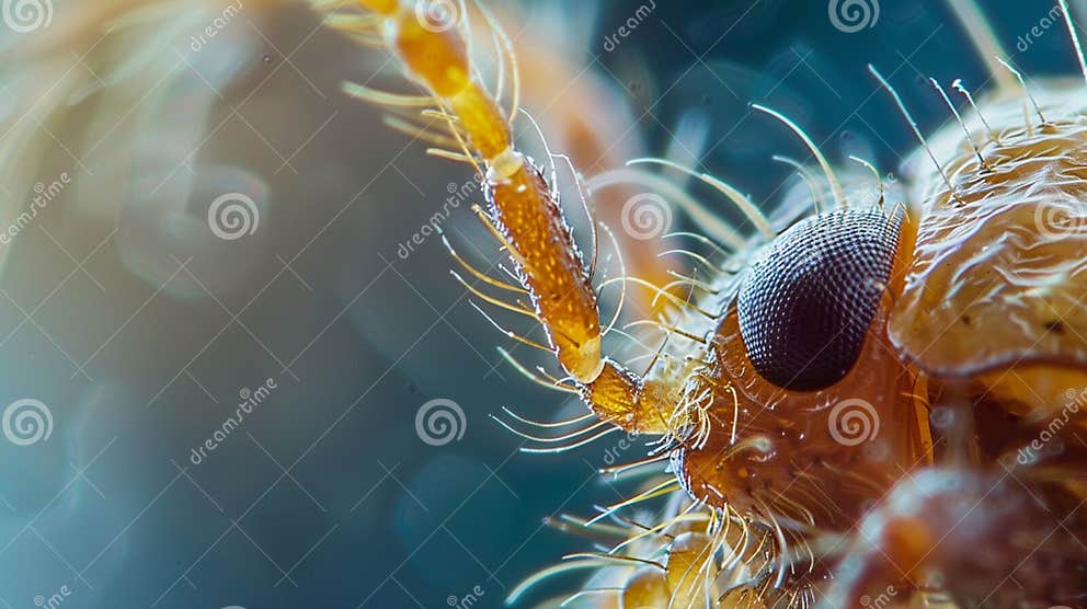Close up biting flea macro stock image. Image of lice - 326497535
